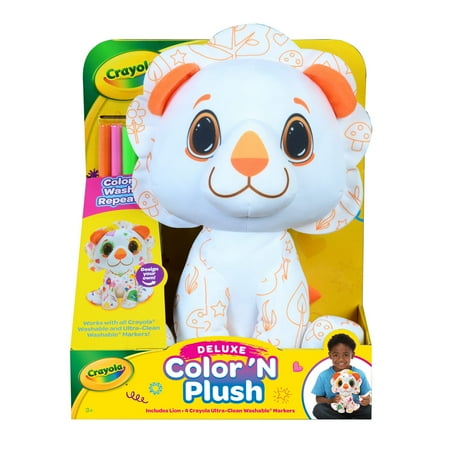 Crayola Deluxe Color ‘N Plush 10-Inch Lion - Draw, Wash, Reuse - 2 ...