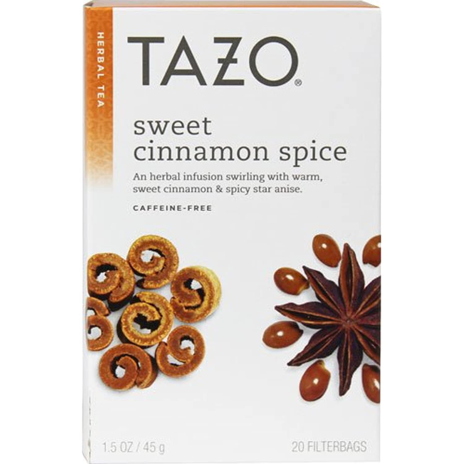 Tazo Herbal Tea Sweet Cinnamon Spice -- 20 Tea Bags - 2 Pc - Walmart.com
