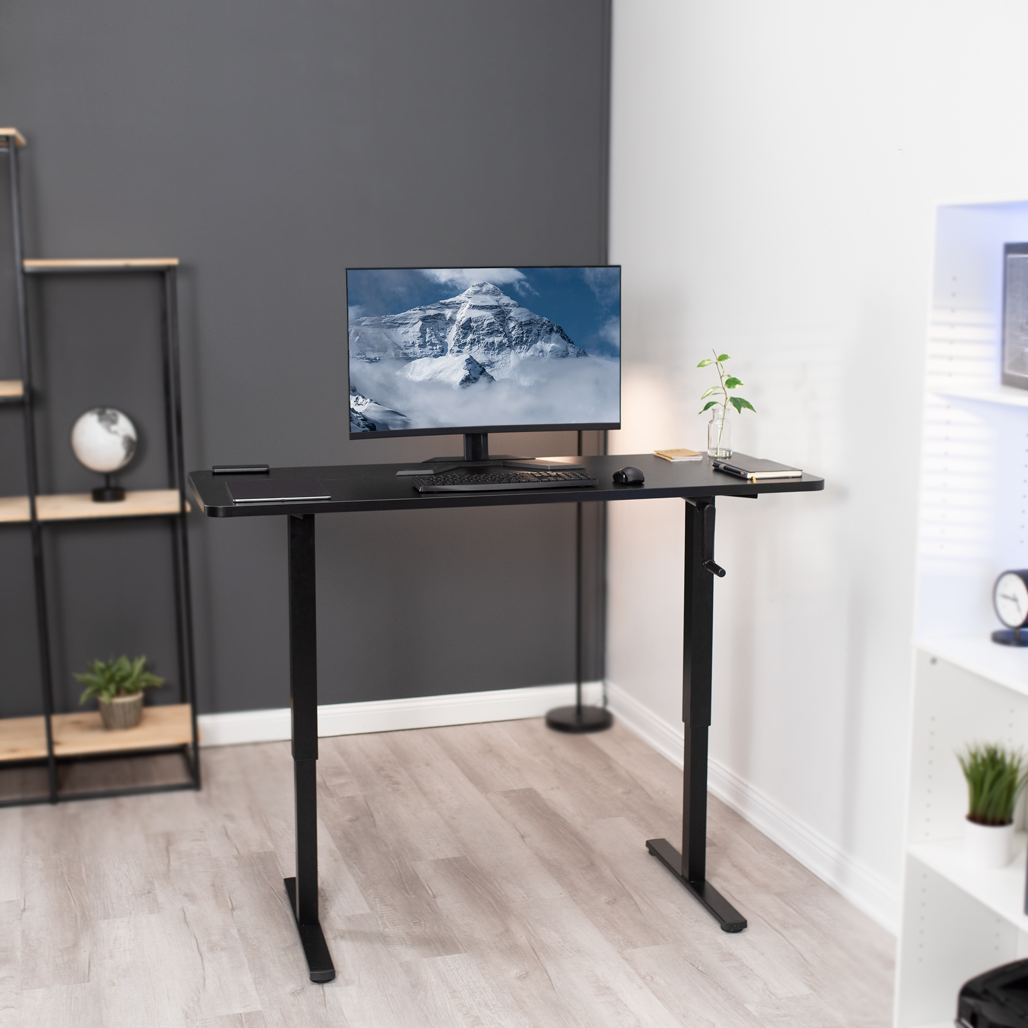 Buy VIVO Manual 60 X 24 Stand Up Desk White Table Top White Frame