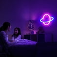 Lumoonosity Neon Sign, USB Powered Planet Light LED Neon Sign for ...