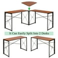 Javlergo L Shaped Folding Computer Desk, Modern Corner Gaming/Writing ...