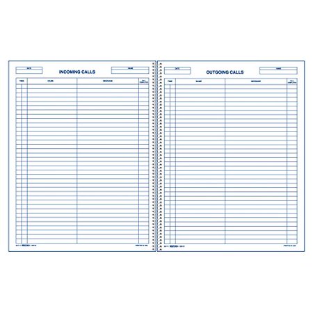 Rediform Rediform Incoming/Outgoing Call Register Book (RED50111 ...