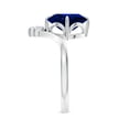 ANGARA Lab Grown 3.3 Ct Blue Sapphire Chevron Engagement Ring for Women ...