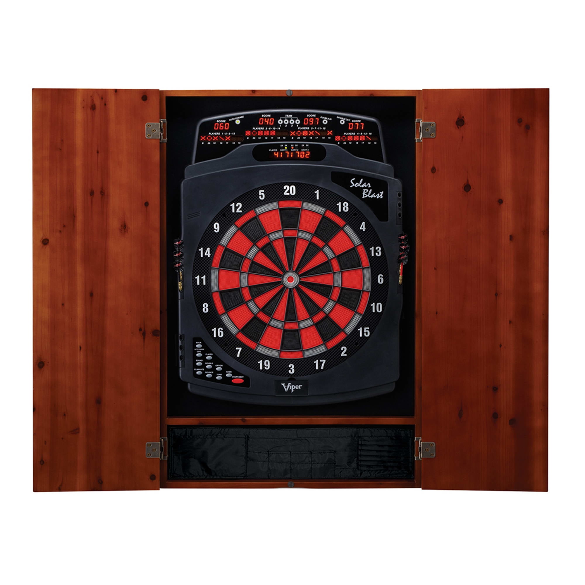 Viper Metropolitan Cinnamon Soft Tip Dartboard Cabinet and Viper Solar ...