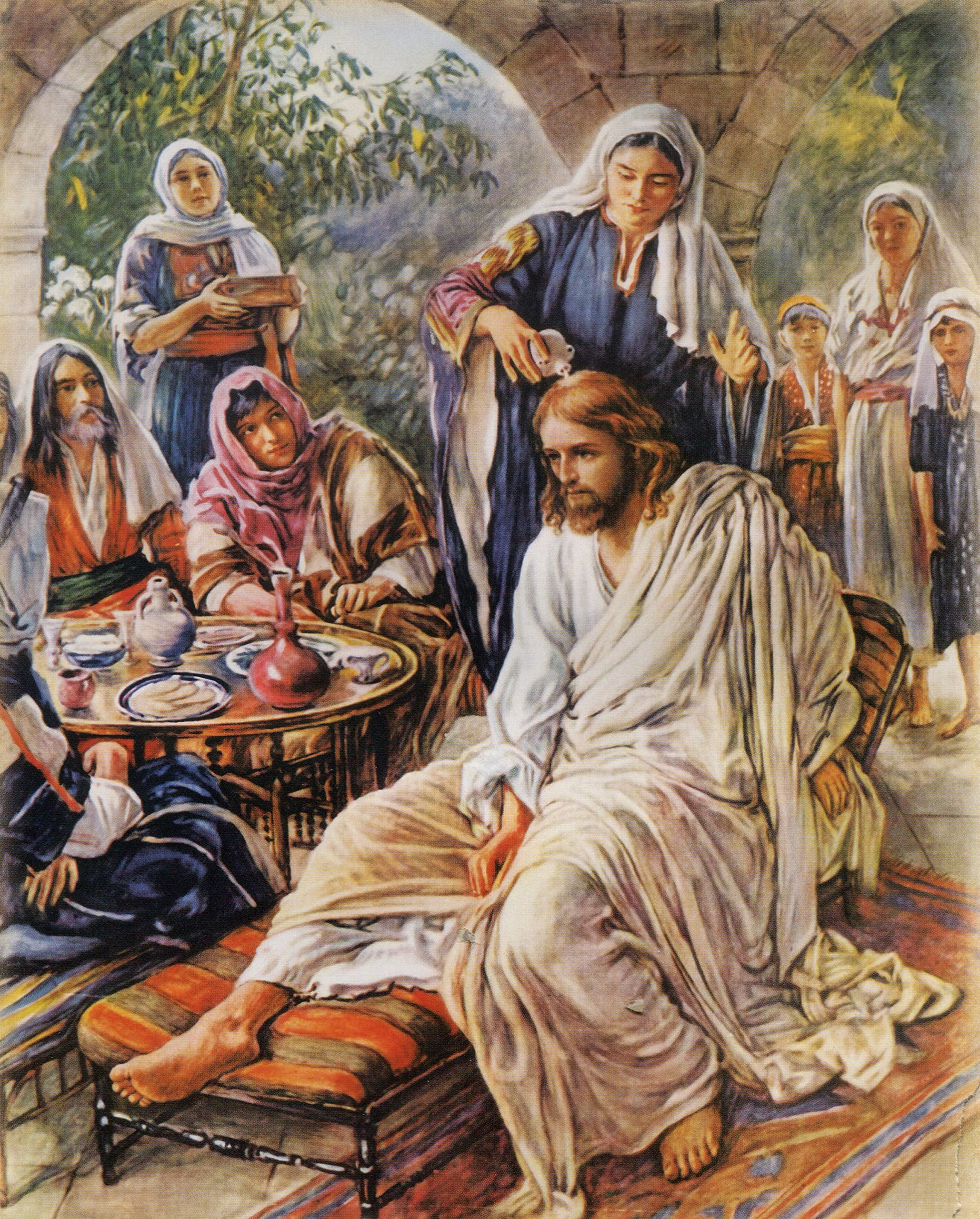 Catholic print picture - Mary of Bethany Anoints Jesus T - 8" x 10" ready to be framed - Walmart.com