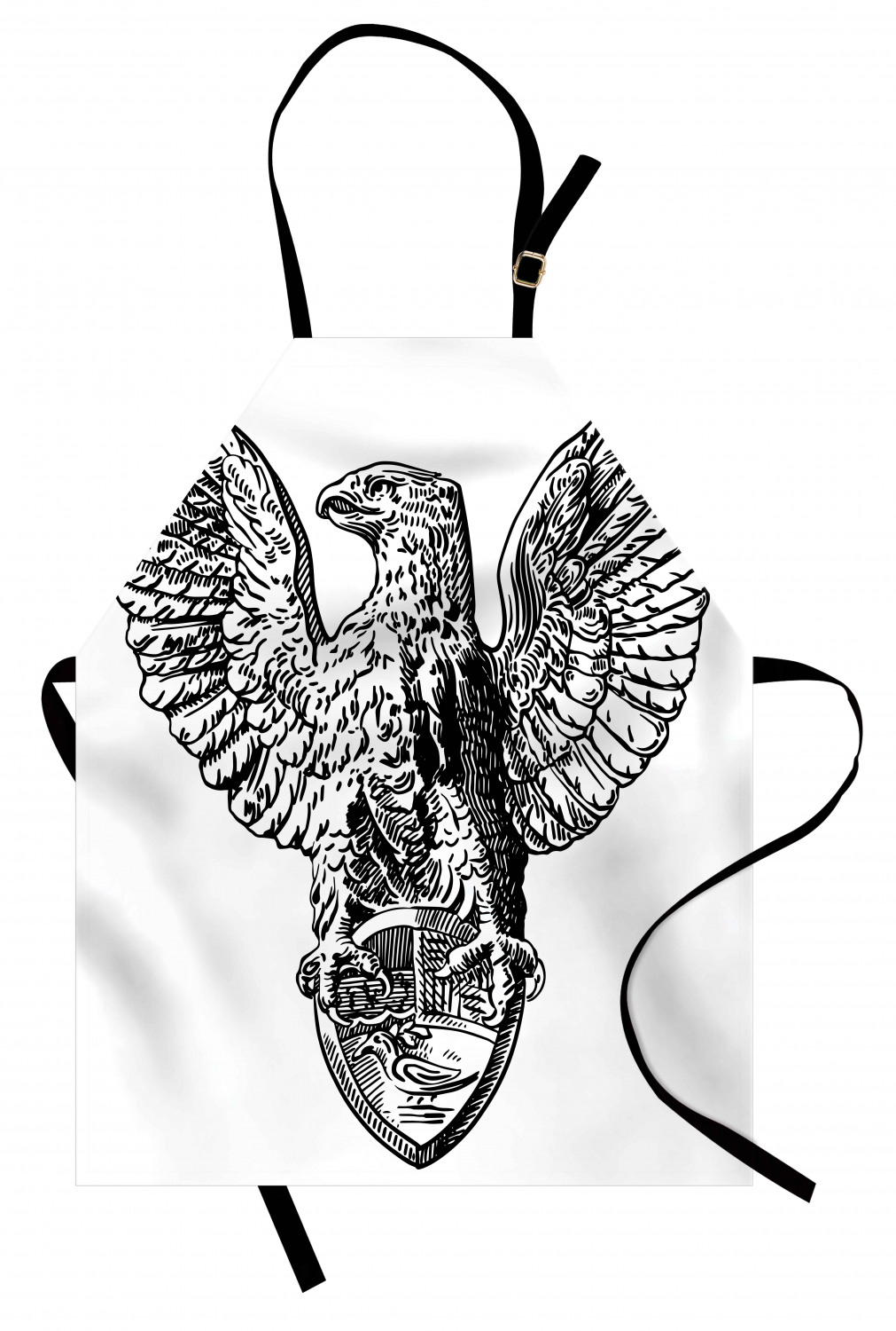 Vintage Apron Italian Rome Heraldry Eagle Statue Pattern European ...
