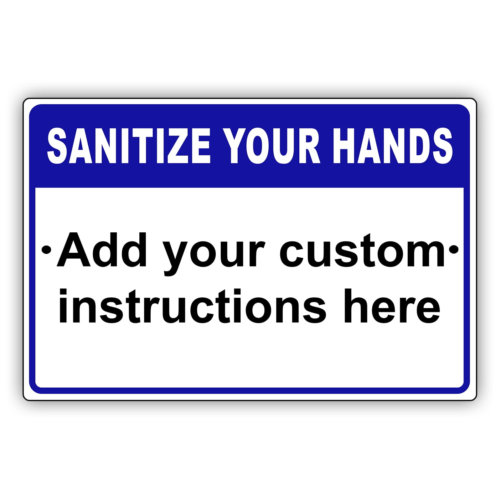 Sanitize Your Hands Novelty Display Office Notice Outdoor Health and ...