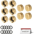 FEFEDFAA-Brass Garden Hose End Plug Caps With Washers, 10 Pack 3/4 ...