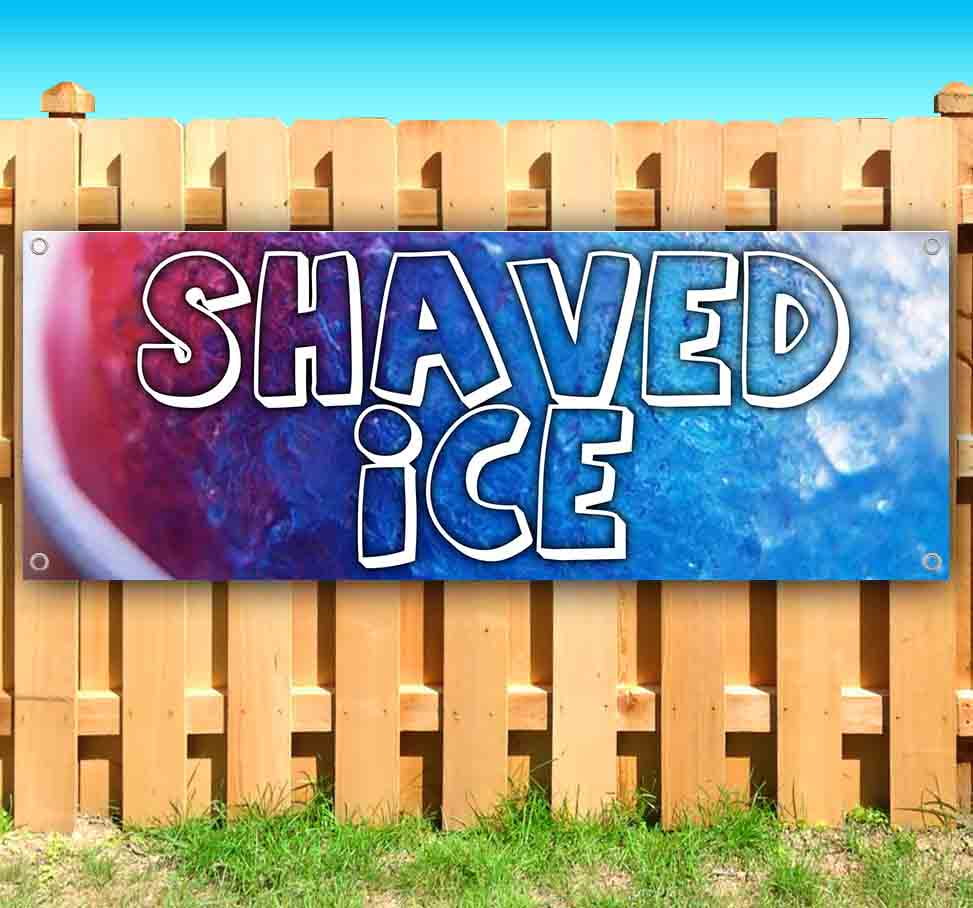 Shaved Ice 13 oz Vinyl Banner With Metal Grommets - Walmart.com