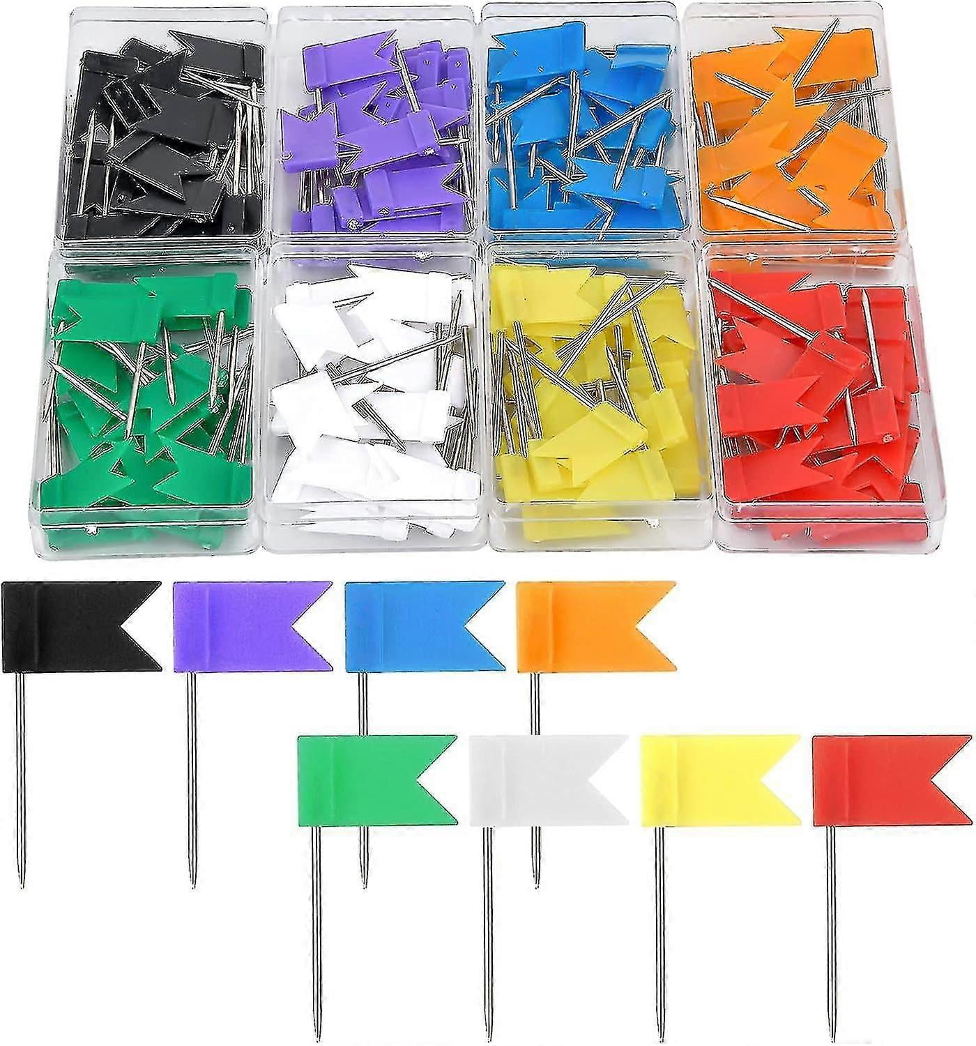 160 Flag Pins, 8 Small Box World Map Flag Pins, Cork Board Pin Marker ...