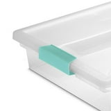 Sterilite Stackable Plastic Container Bins, Large Clip Box 12 Pack ...