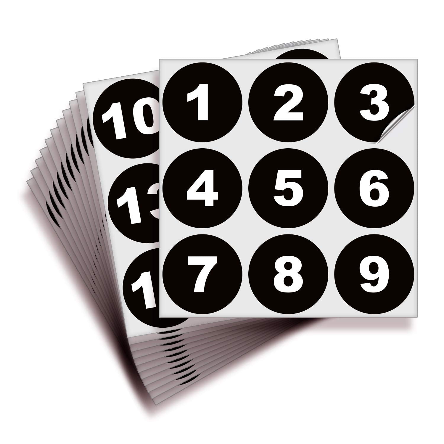 iSYFIX Black Consecutive Number Stickers – 1 to 100, 2-inch, 1 set ...