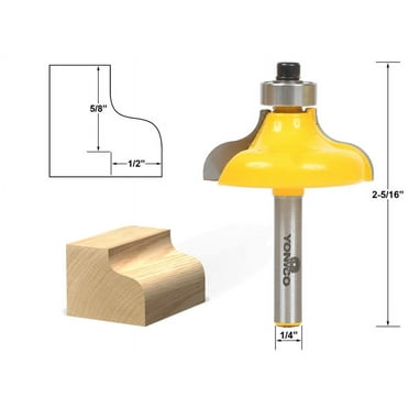Yonico Small Door Panel & Baseboard Ogee Molding Router Bit - 1/4 ...