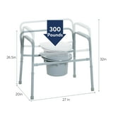 Drive Medical Extra Wide Steel Adjustable Large Adult Bariatric Folding ...