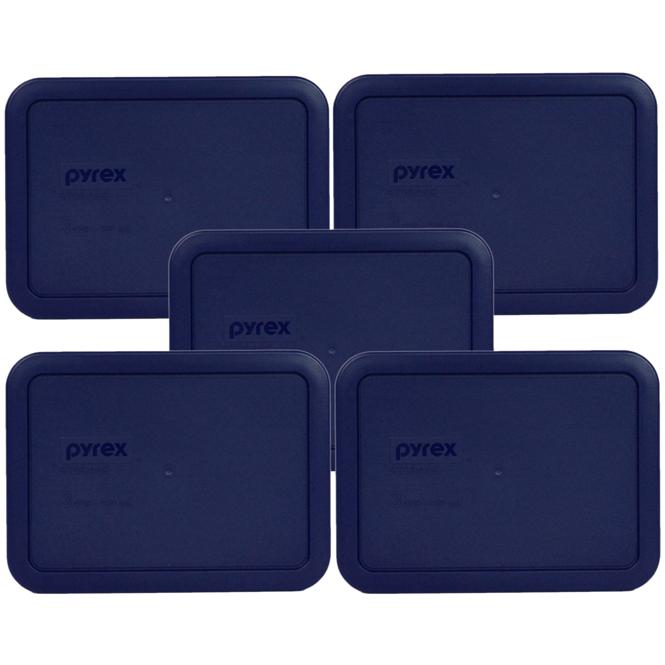 Pyrex Replacement Lid 7210-PC Blue Rectangle Cover (5-Pack) for Pyrex ...