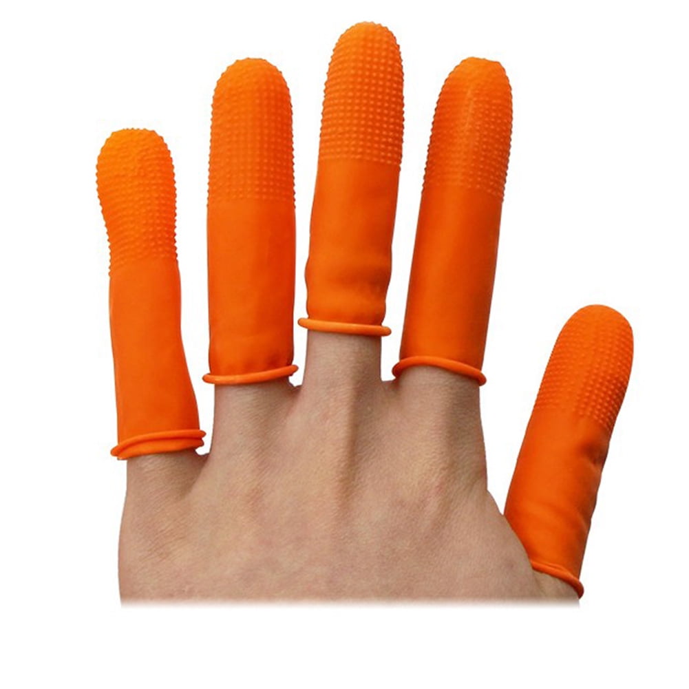 100 protectores de dedos de látex reutilizables de goma para proteger ...