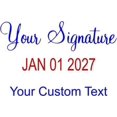 Custom Signature with Text Dater Stamp | Personalized Self-Inking ...