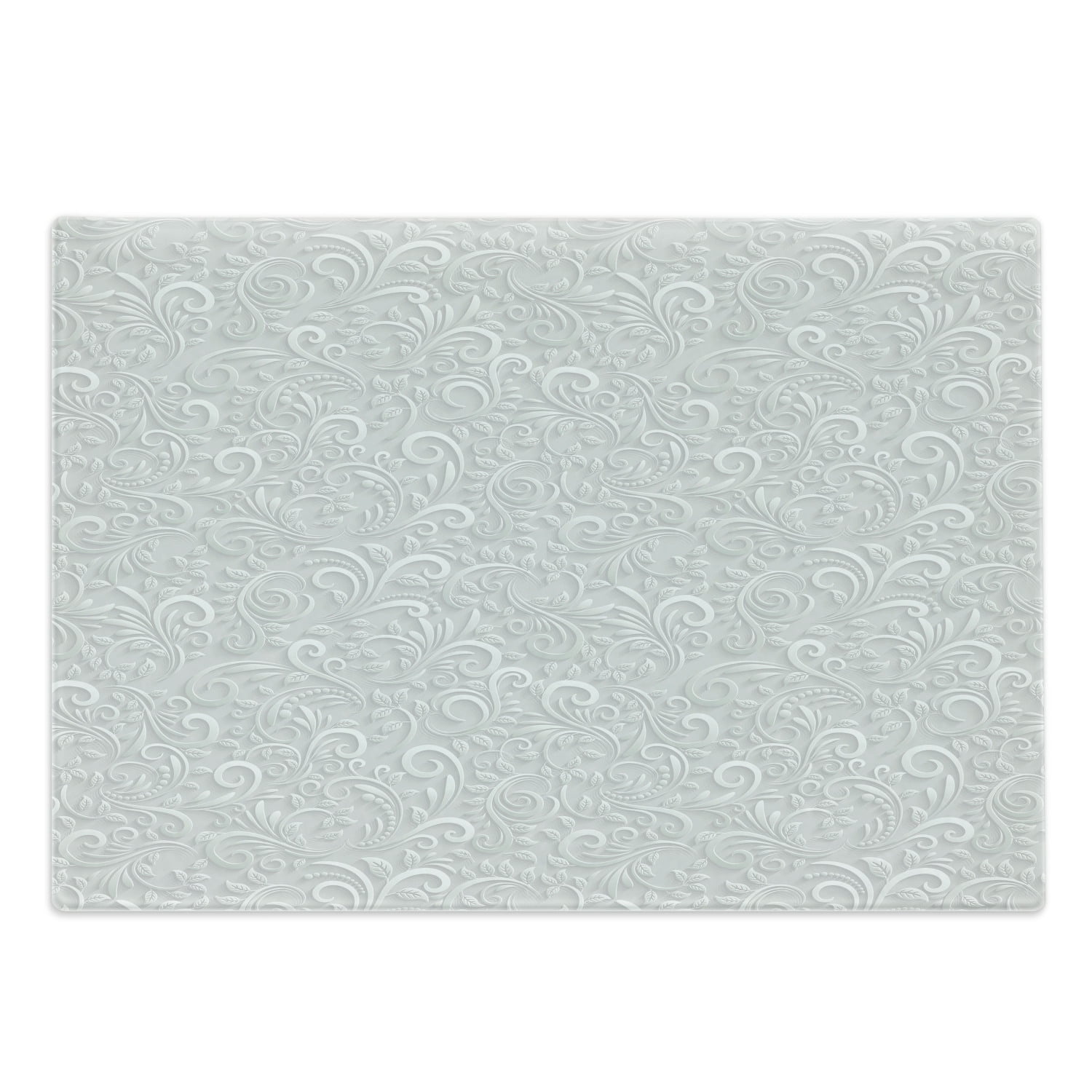 Grey Cutting Board, Classic Floral Swirling and Curving Victorian ...