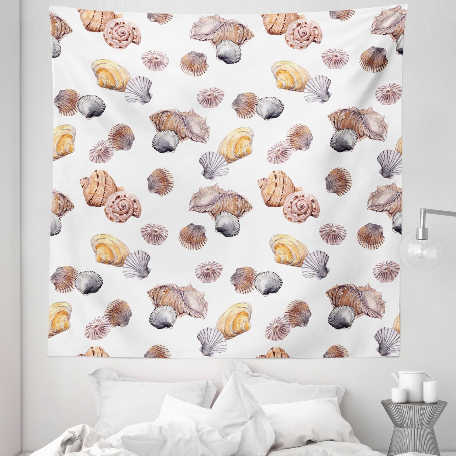 Colorful Tapestry, Shell Pattern Seashore Holiday Journey Illustration ...