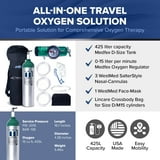 Medfex Portable Oxygen Tank D Size with Backpack, 0-15LPM Regulator, 4 ...