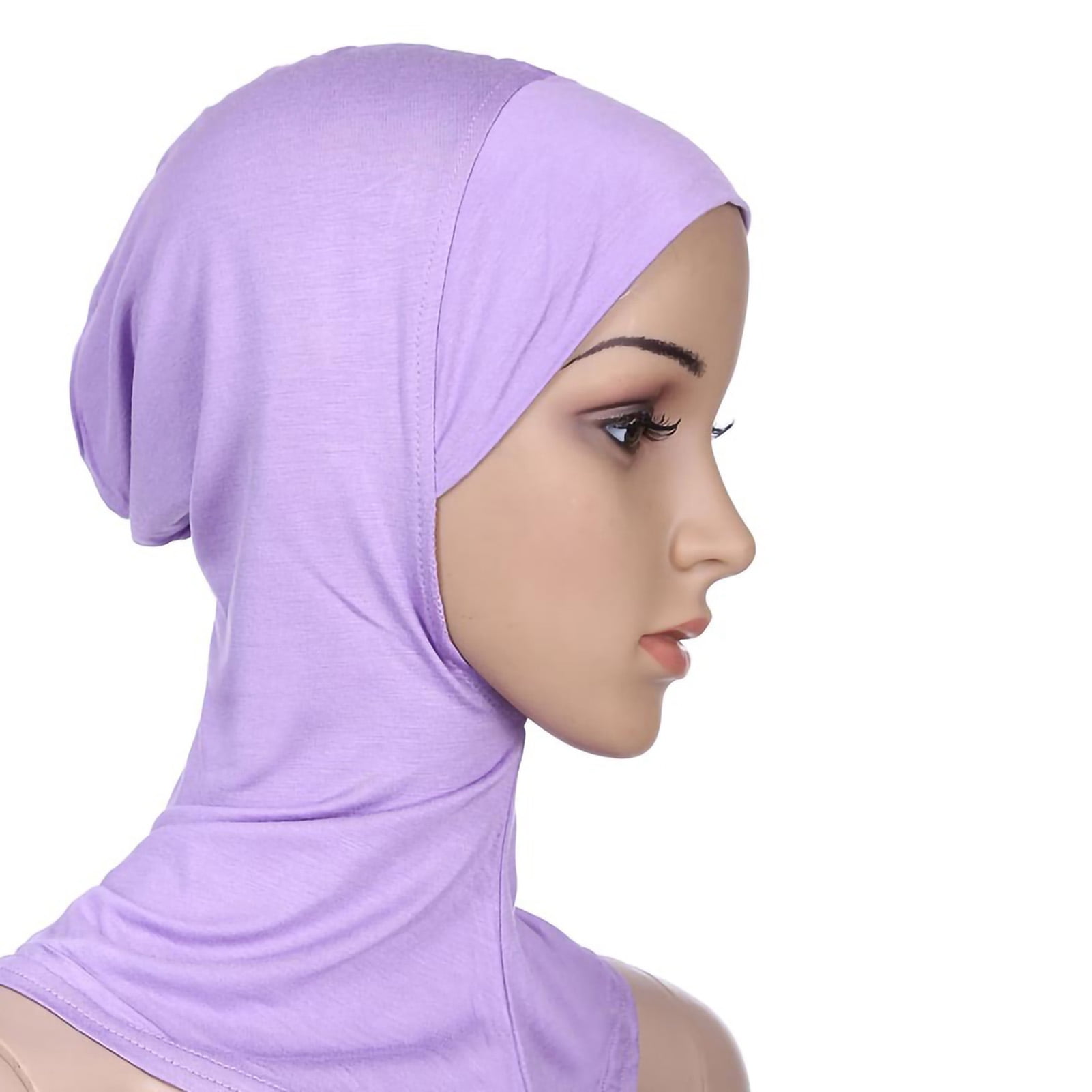 Womens Muslim Mini Hijab Caps Solid Color Modal Islamic Neck Cover ...