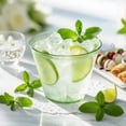 9 oz Clear Plastic Cups Blue Plastic Disposable Cups for Cocktail 50 ...