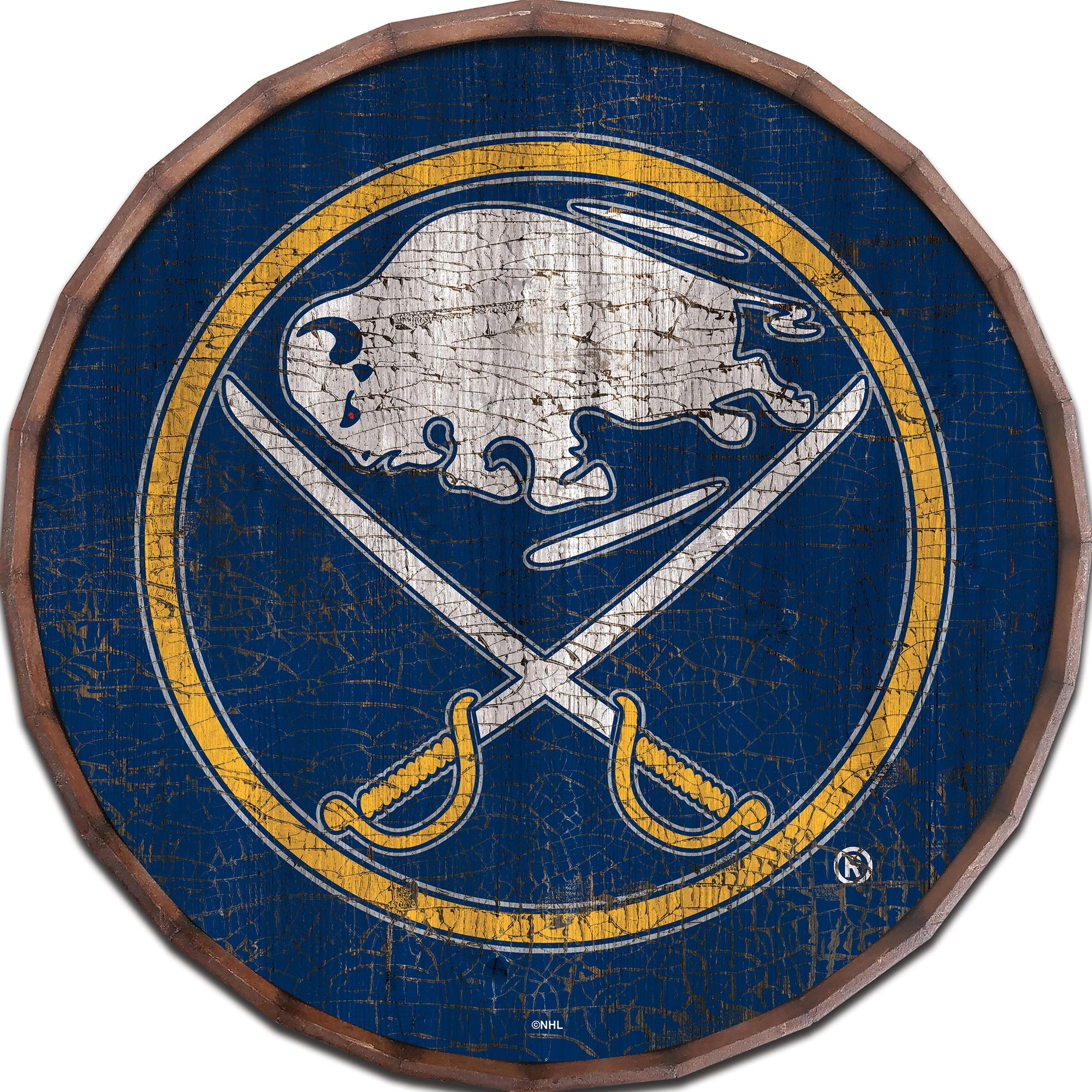 Buffalo Sabres 24" Cracked Color Barrel Top Sign - Walmart.com