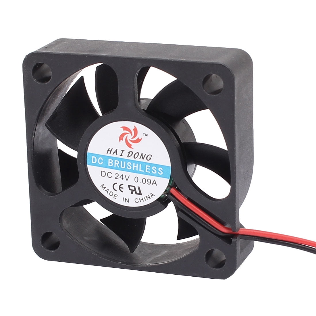 DC 24V 50mmx50mmx15mm 7 Vanes Cooling Cooler Fan w Metal Finger Guard ...