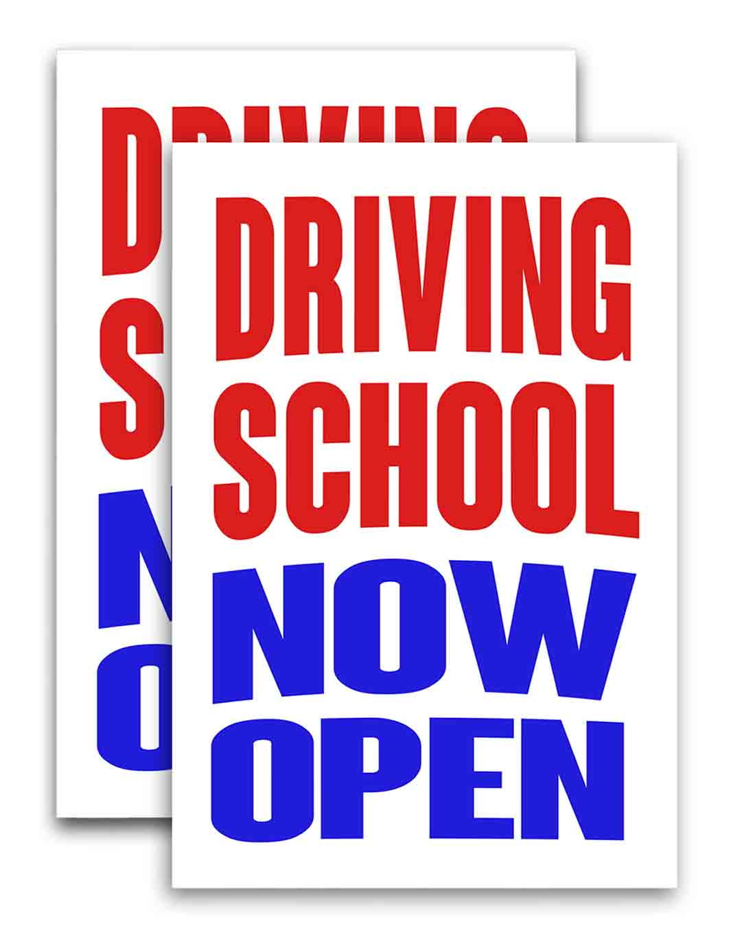 Driving School Now Open (24" X 36") Vinyl Decal Only (Pack of 2) |Sign ...