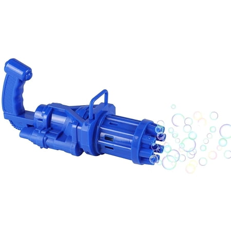 (Blue&Pink) 2in1 Bubble Machine Bubble Gun Fan for Kids Bubble Blower ...