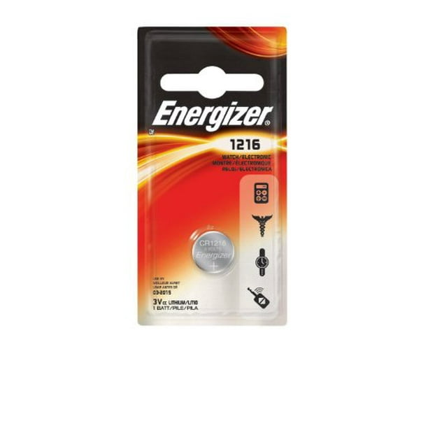 2 Pack Energizer CR1216 Watch Battery Lithium Coin Cell - Walmart.com ...