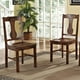 Walker Edison Rocky Hill 2-Piece Solid Wood Dining Chairs - Dark Oak ...