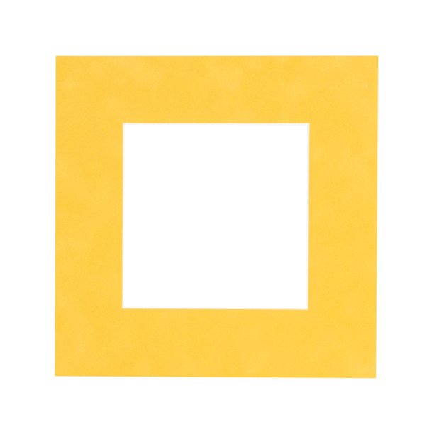 Bright Yellow Acid Free 7x7 Square Picture Frame Mat with White Core ...