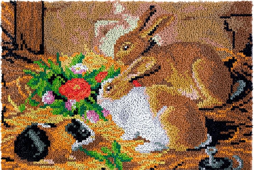 2 Rabbits | Rug Making Latch Hooking Kit - Walmart.com