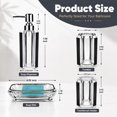 4-Piece Black Bathroom Accessories Set — Soap Dispenser, Soap Dish ...