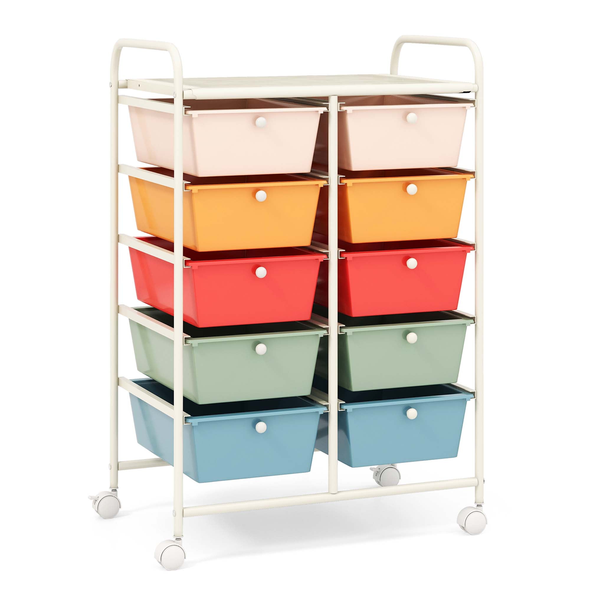 Click here for Costway 10-Drawer Storage Cart Utility Rolling Tro... prices