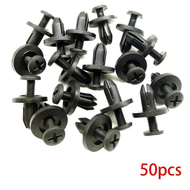 Langgg 50 Pieces Universal Car Fender Retainer Clips Bumper Rivets ...
