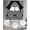 Baroque Black Swag Curtains for Living Room/Bedroom Windows, Vintage ...