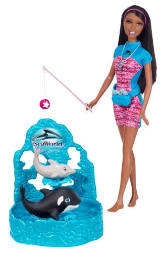 Barbie I Can Be... Sea World Trainer African-American Doll Playset ...