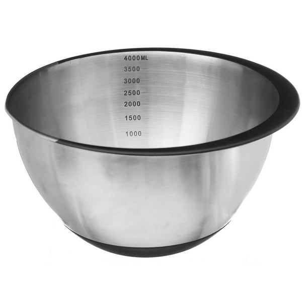 Bol para mezclar con medidas, acero inoxidable - 4,2 L | Bodega Aurrera ...