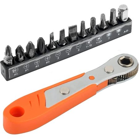 JOYWEI Ratchet Screwdriver Set 110 Mm, 1/4" Mini Ratcheting Wrenches ...