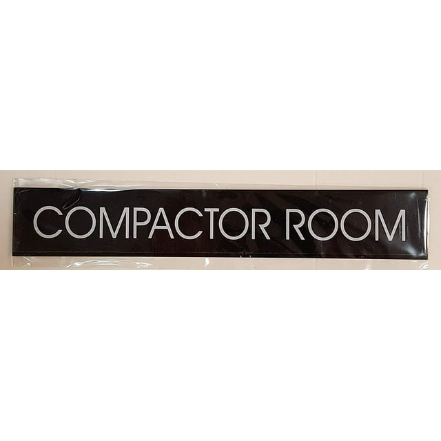 COMPACTOR ROOM SIGN (BLACK ALUMINUM) - Walmart.com