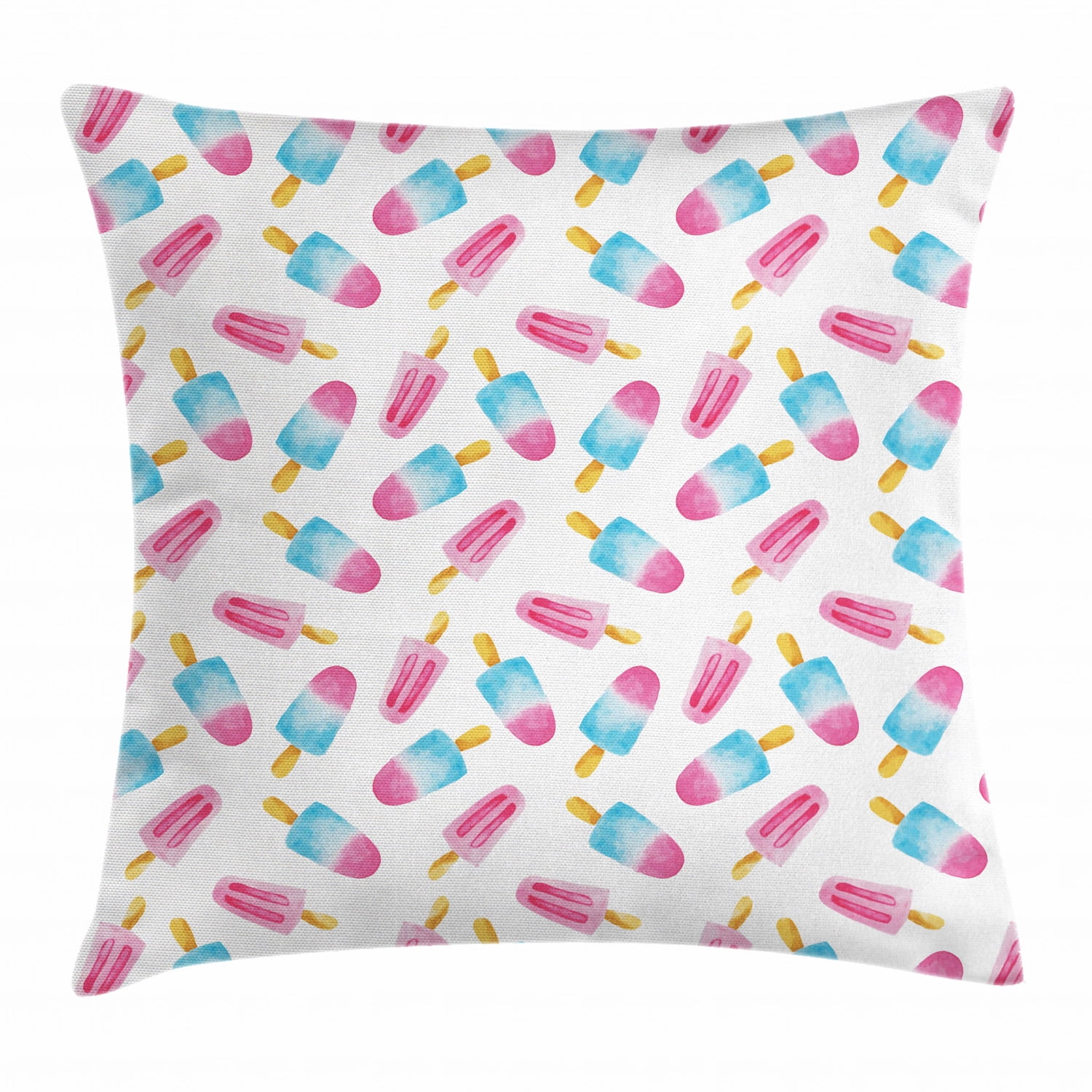 Ice Cream Throw Pillow Cushion Cover, Pattern with Refreshing ...