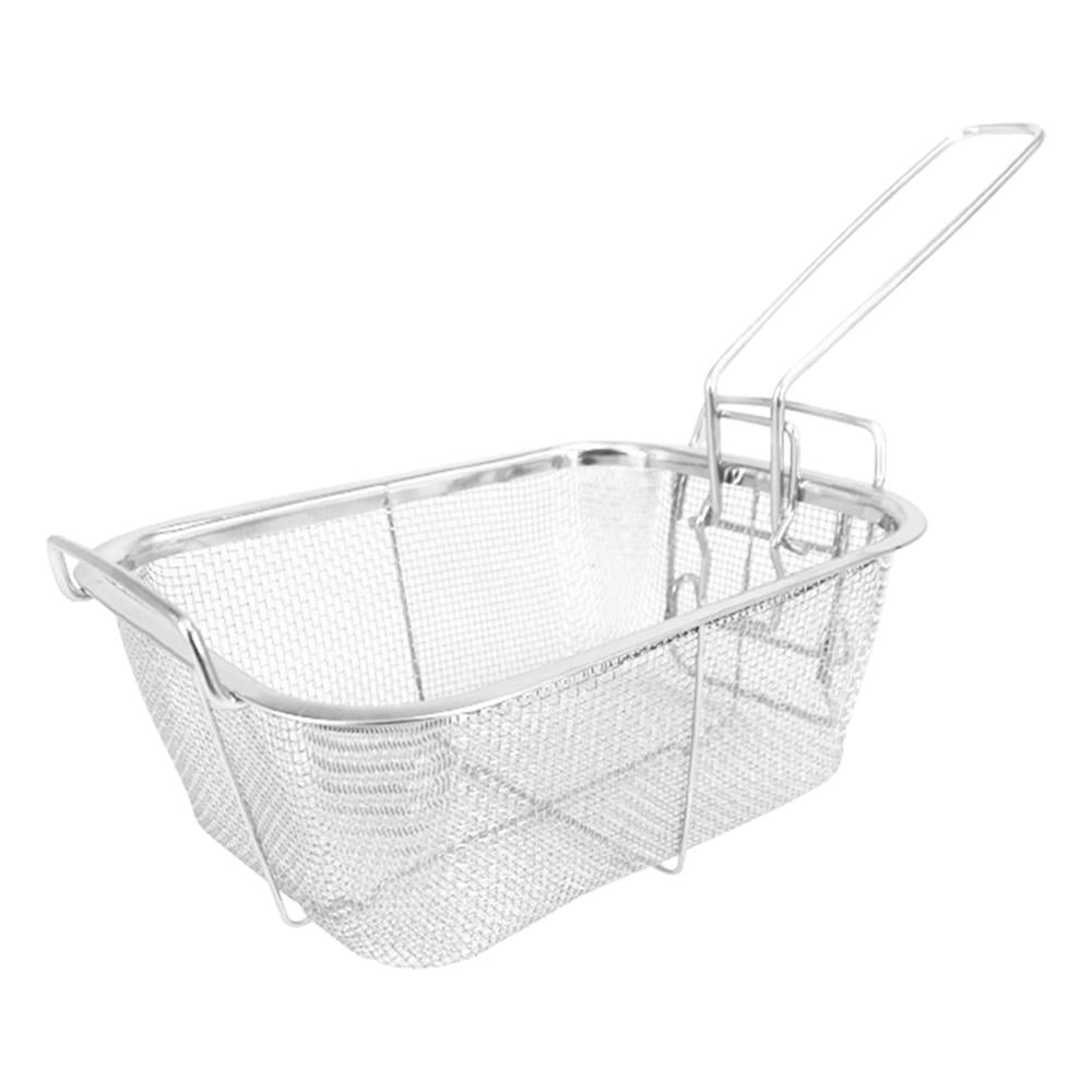 Fryer Basket | Stainless Steel Wire Fry Basket with Non-Slip Handle ...