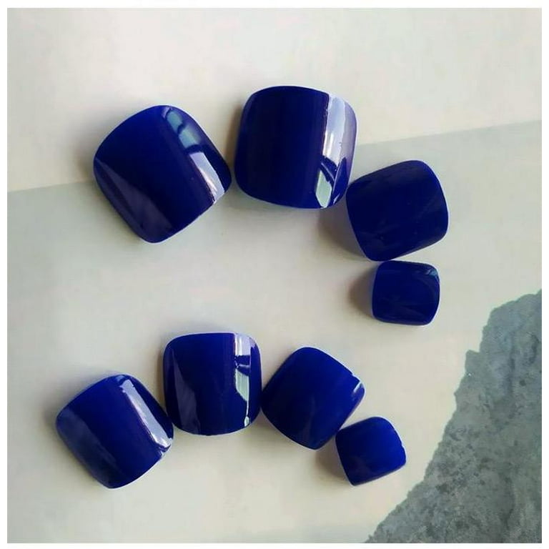 Royal Blue Toe Nails For Prom