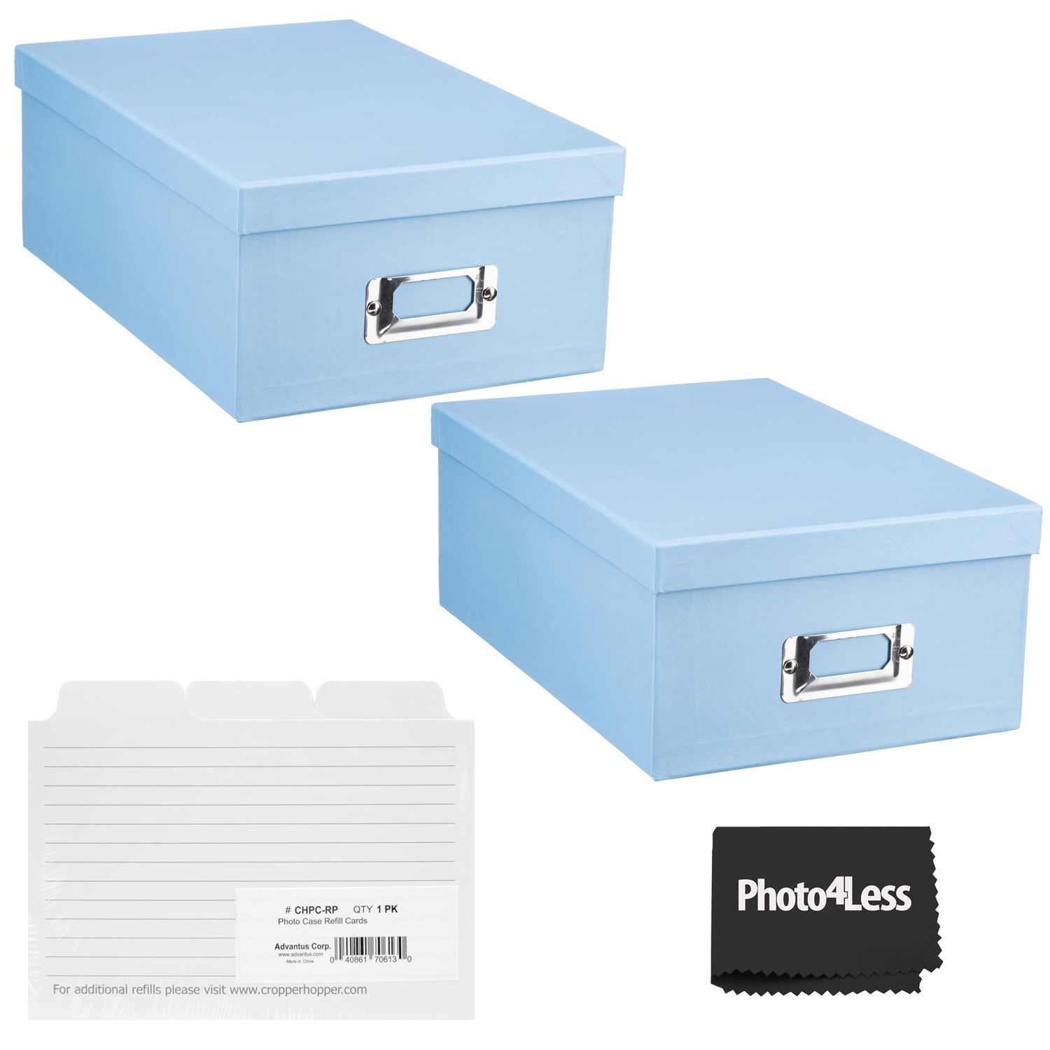 Pioneer Photo Storage Box Holds Up To 4"X7" Sky Blue + 4x6 Refill Cards ...