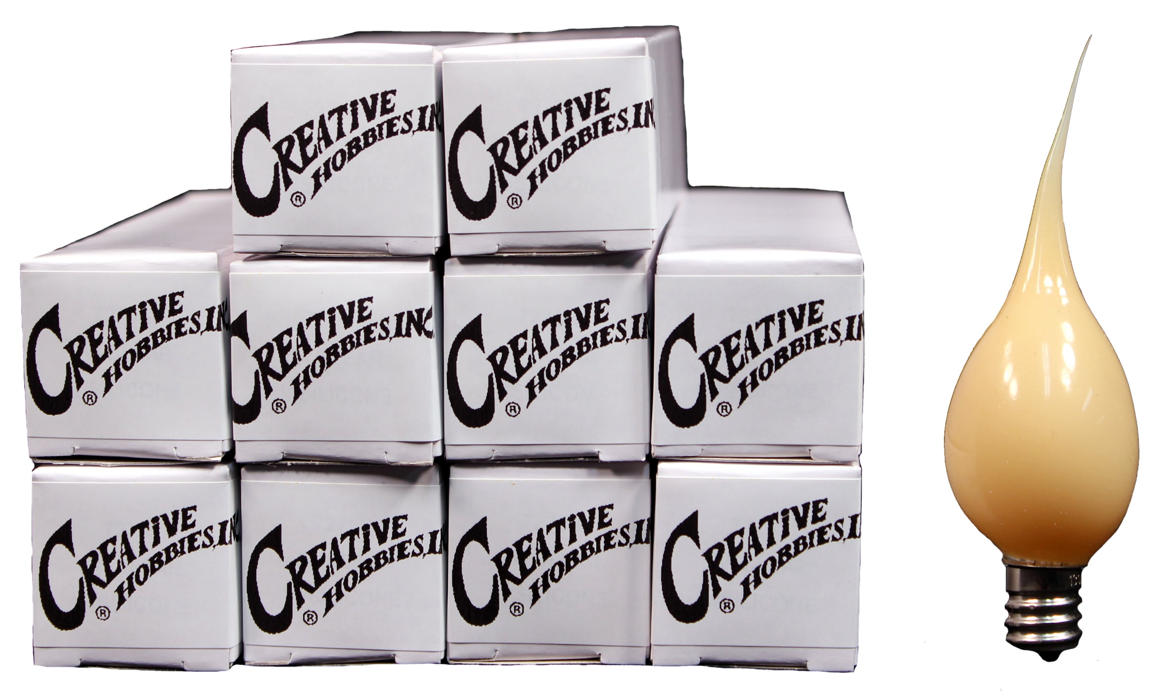 Pearlized Silicone Dipped Electric Candle Lamp Chandelier Light Bulbs ...