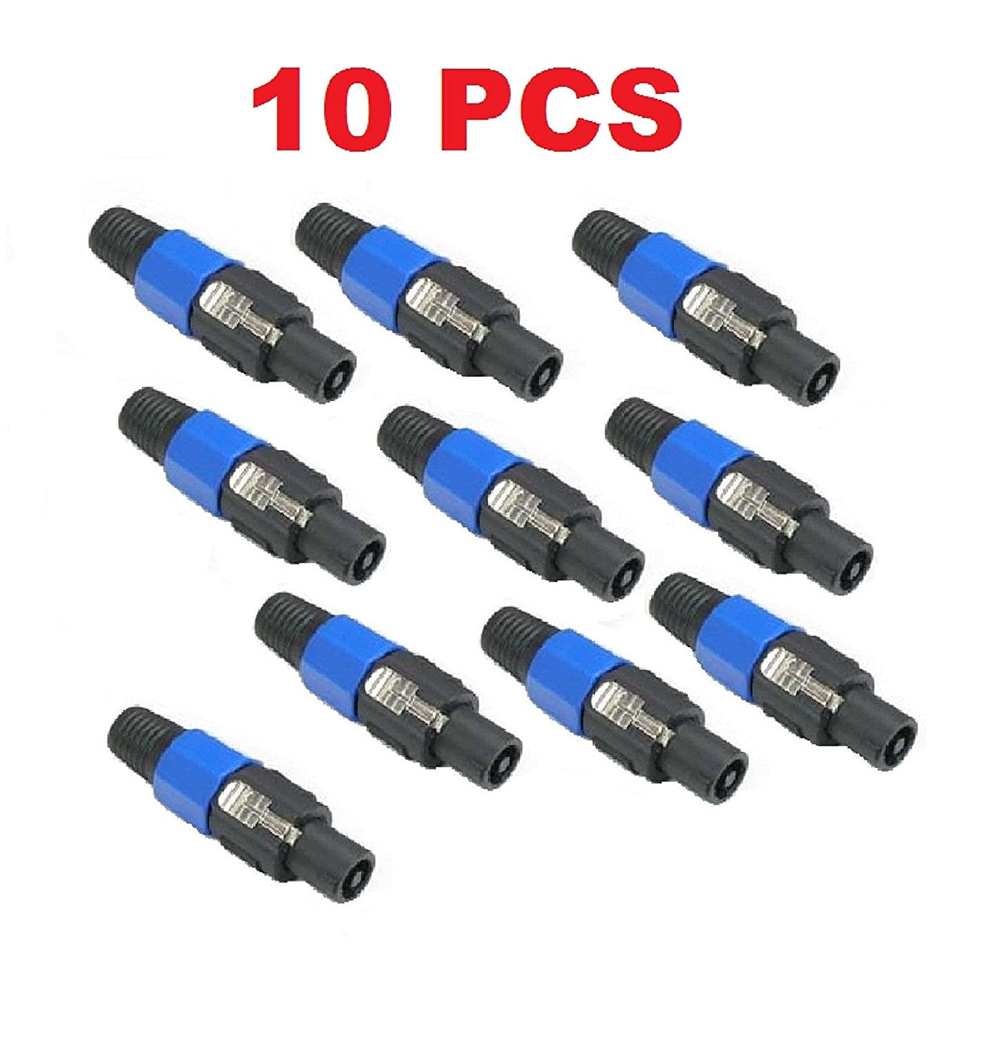 10 Pcs Conductor Speaker Cable Male Connector End for SPEAKON Audio ...
