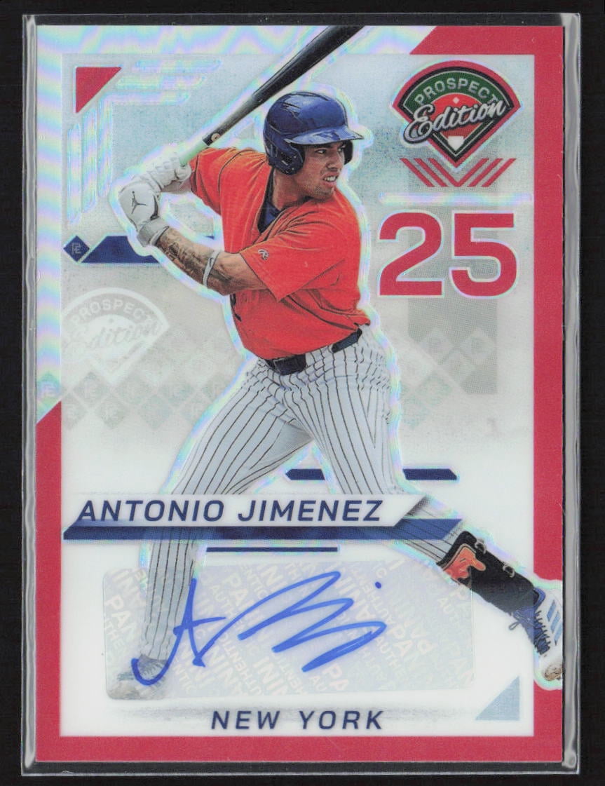 2025 Panini Prospect Edition Prizm Antonio Jimenez #163 Red Silver ...