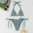 FEIFLY Women Fashion Texture Swimwear Set Tummy Control Lace Up ...